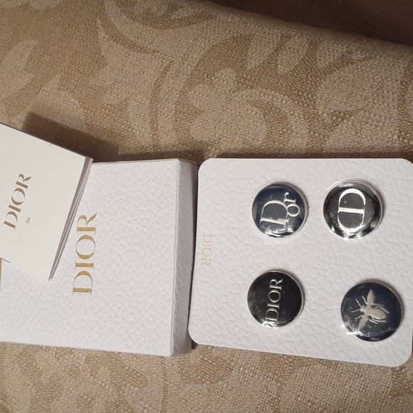 Dior | Jewelry | Dior New Exclusive Pins Set Of 4 Metal Pins | Poshmark